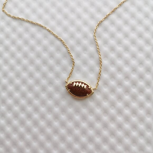Kendra Scott | Jewelry | Kendra Scott Orange Goldstone Football Gold ...